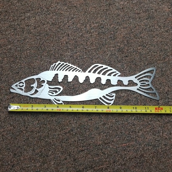 no brand | Other | Walleye Stainless Steel Metal Fishing Sign | Poshmark